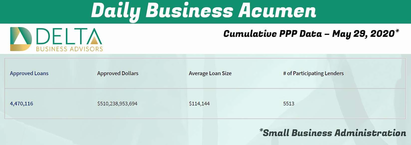 Cumulative PPP Data | Delta Business Advisors